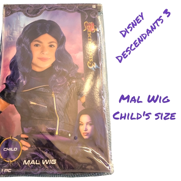 Disney | Costumes | Disney Descendants 3 Mal Childs Wig Perfect For ...